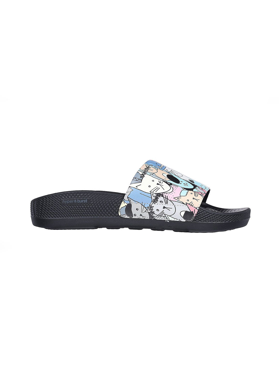 Shop Skechers Black Women Hyper Slide - Pawsome Sliders Online