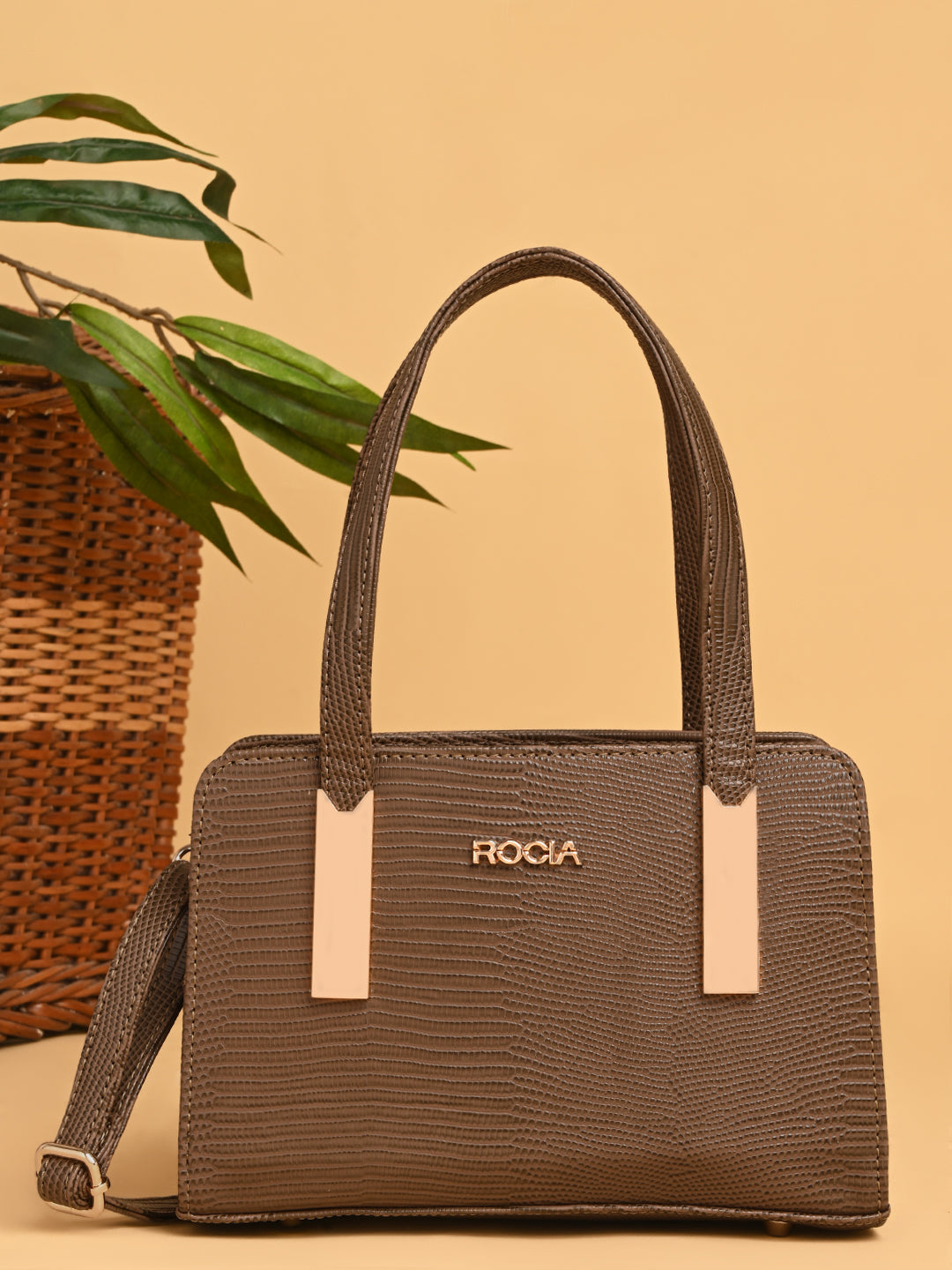 Shop Rocia By Regal Brown Women Textured Material Small Handheld Bag Online