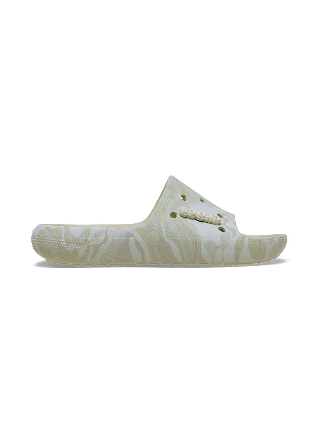 Shop Crocs Beige Classic Marbled Slide Online