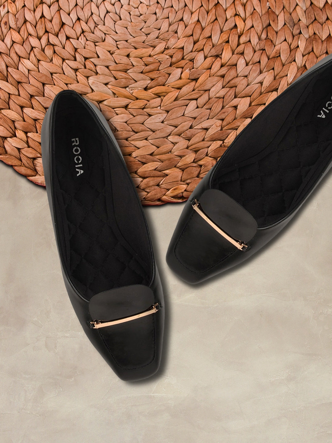 Shop Rocia By Regal Black Women Solid Pumps Online