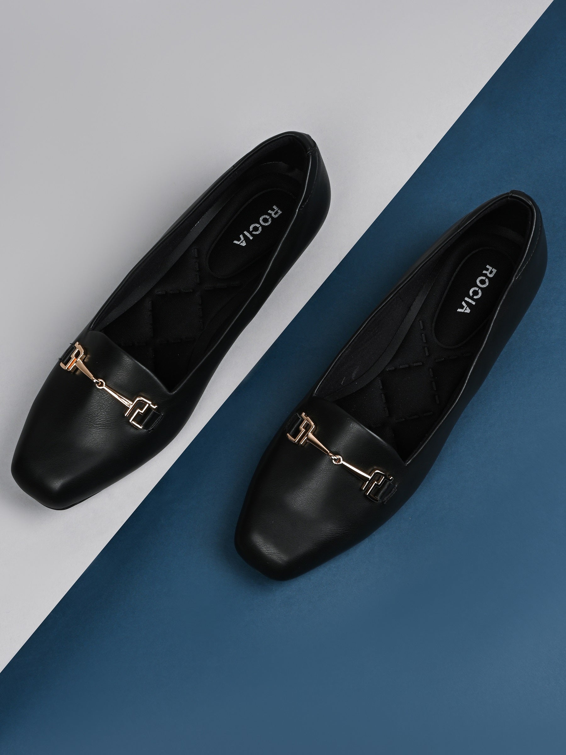 Shop Rocia By Regal Black Women Square Toe Workwear Pumps Online