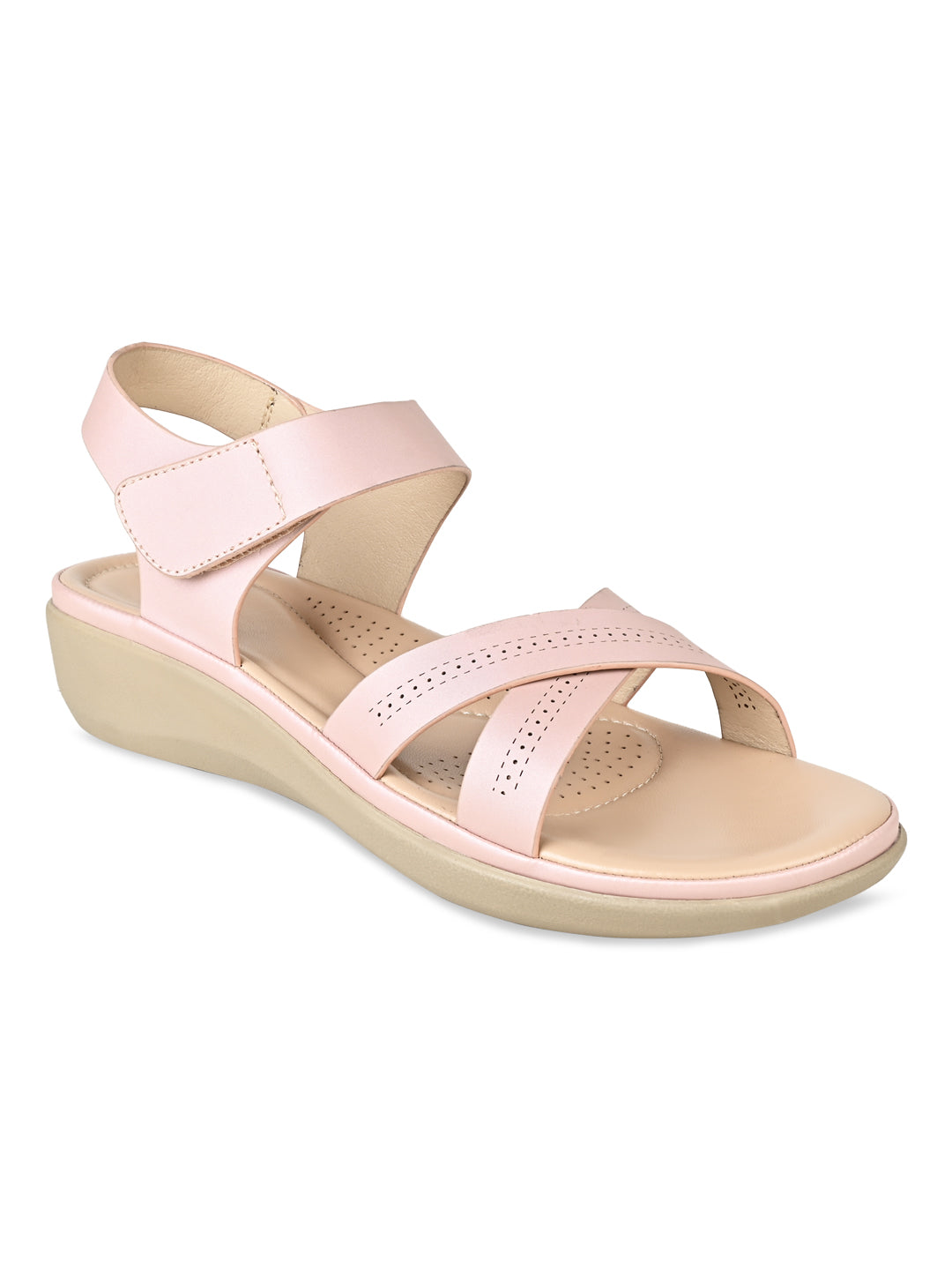 Shop Rocia By Regal Pink Women Comfort Flat Sandals Online