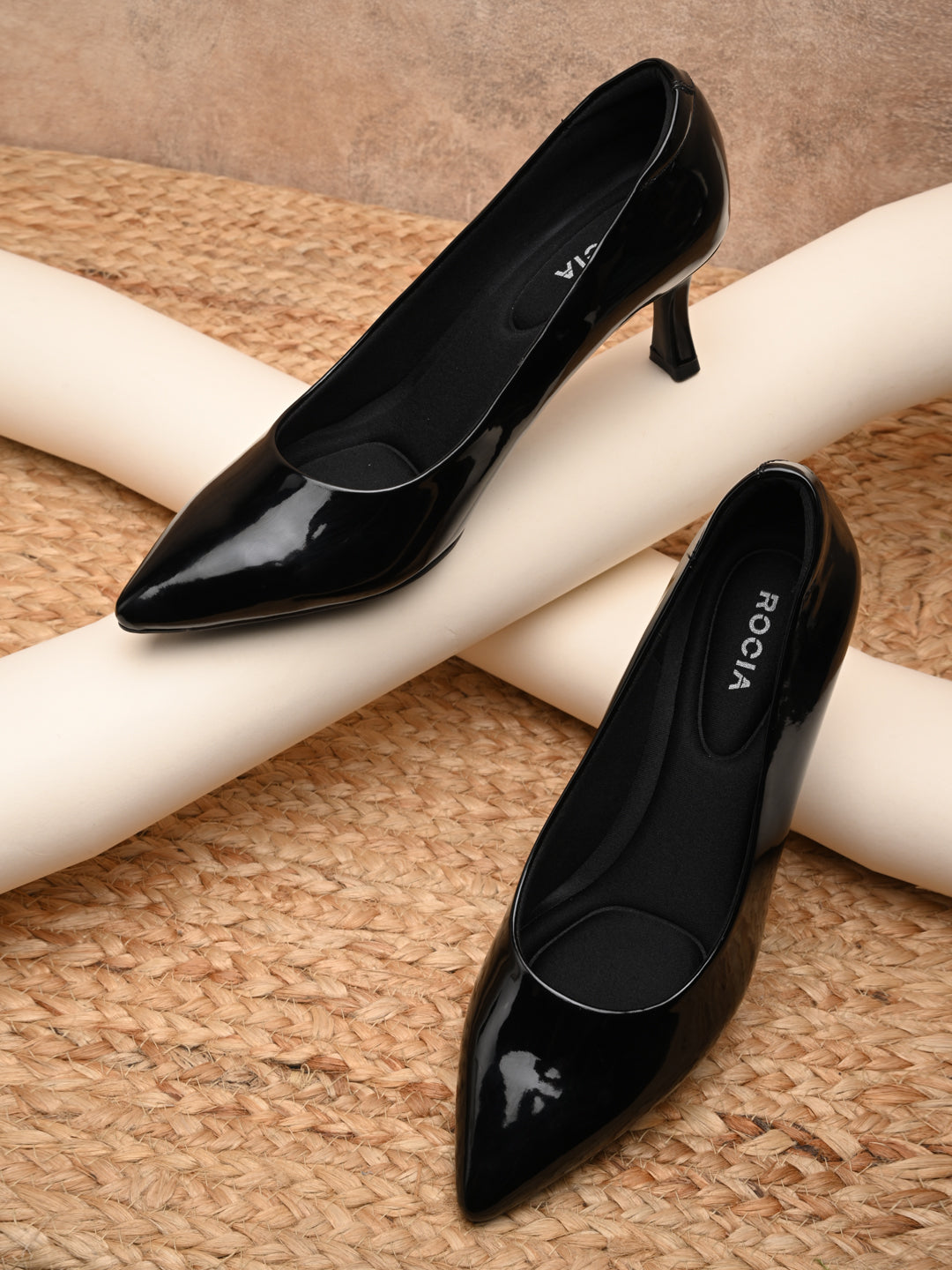 Rocia By Regal Black Women Patent Stilettos