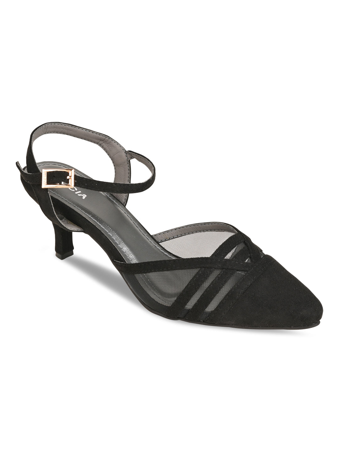 Rocia By Regal Black Women Suede Pumps