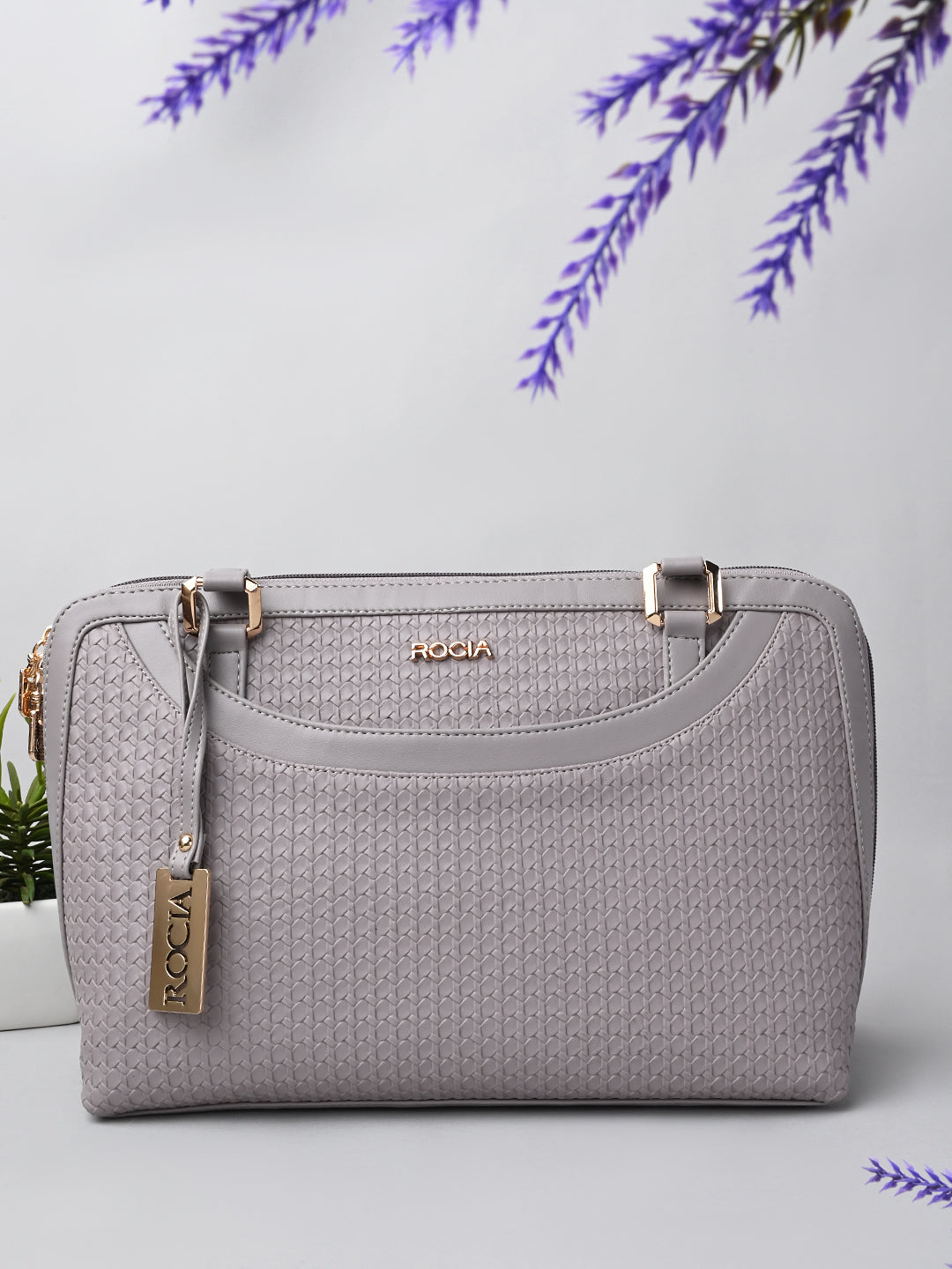 Shop Rocia By Regal Lilac Women Woven Textured Shoulder Bag Online
