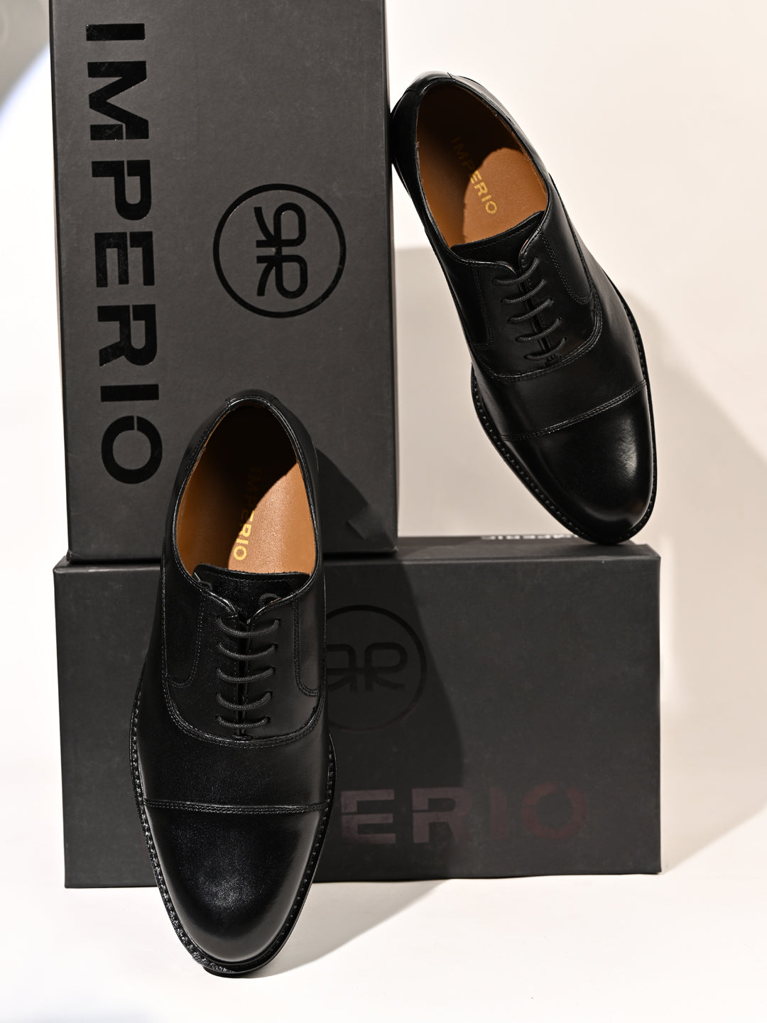 Shop Imperio By Regal Black Mens Xlite Classic Oxfords Online
