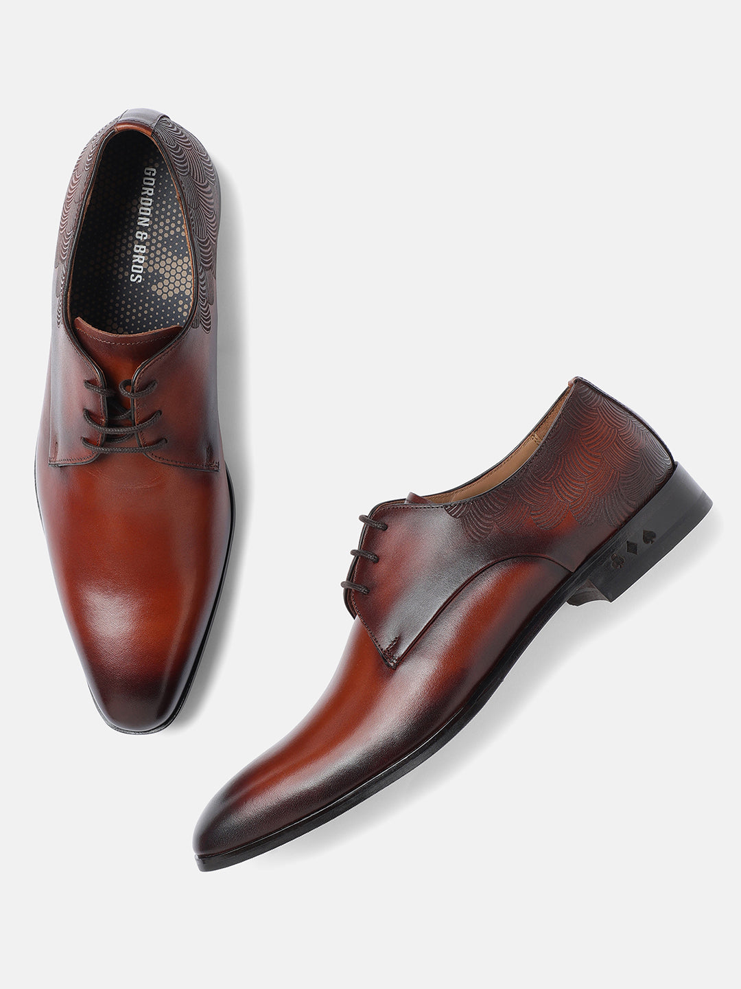 Shop Gordon And Bros Tan Men Derby Lace Up Shoes GRB22TAN