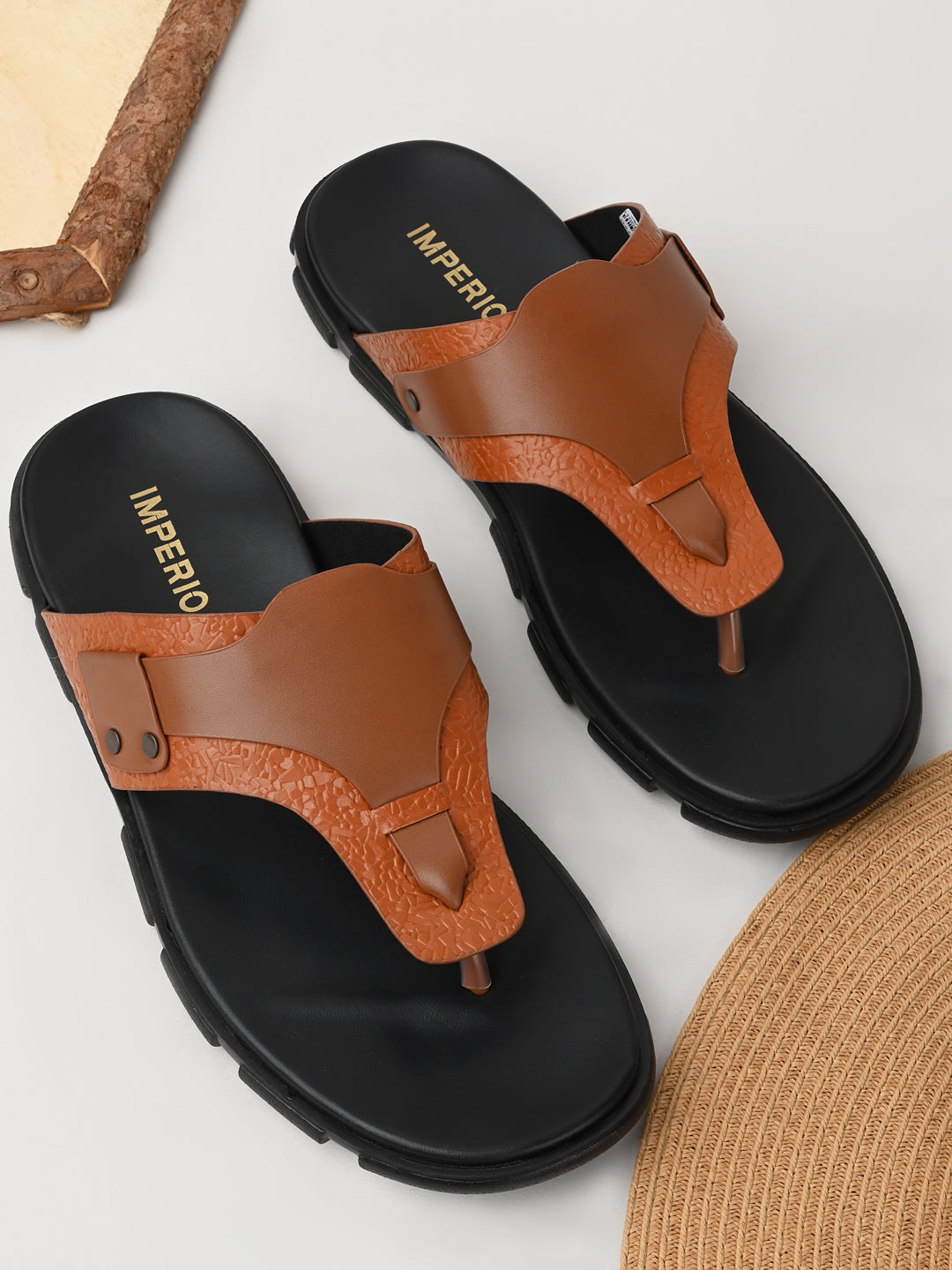 Imperio By Regal Tan Men Casual Leather Sandals – Regal Shoes